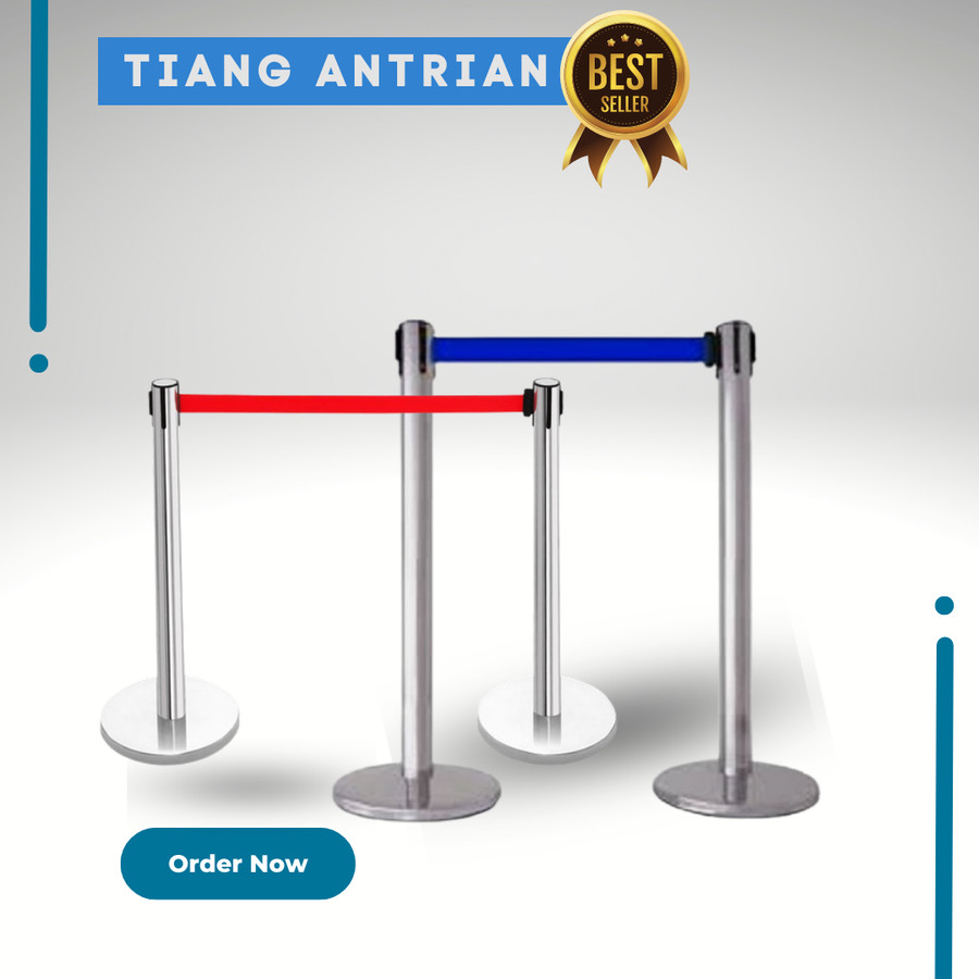 TIANG ANTRIAN / PEMBATAS / BIRU / MERAH – FURNITURE KANTOR – BIRU ...