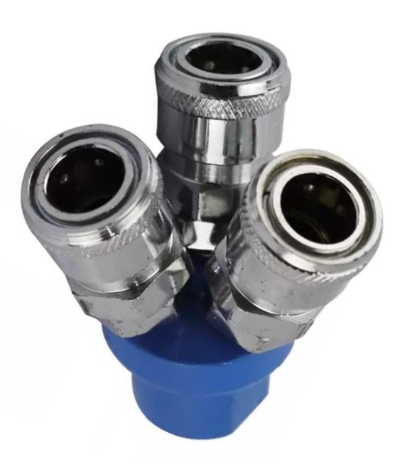 Quick Coupler 3 Way / Coupler 3 Cabang / Sambungan Kran Angin Mesin ...